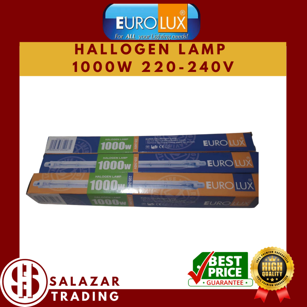 EUROLUX HALOGEN 1000W 189MM. 220-250V | Shopee Philippines