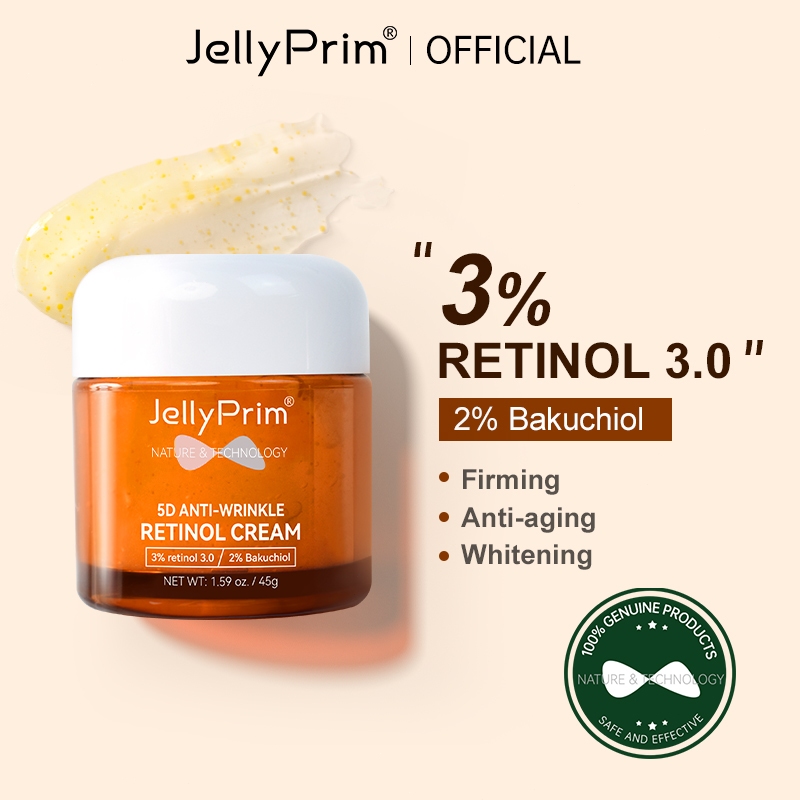 JellyPrim FDA 5D Anti-Wrinkle Retinol Face Cream Firming Whitening ...