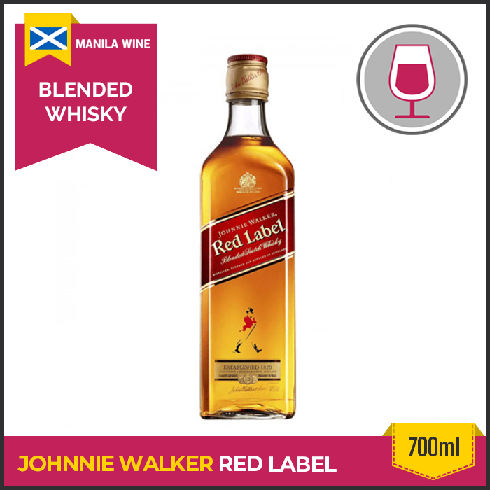 Johnnie Walker - Red Label - 700ml - Blended Scotch Whisky (700ml ...