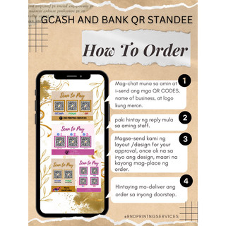 Embossed Gcash and Bank QR Standee / Flat | Shopee Philippines