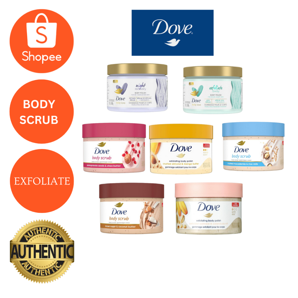 DOVE BODY POLISH SCRUBS AND EXFOLIANTS IMPORTED FROM USA | Shopee ...
