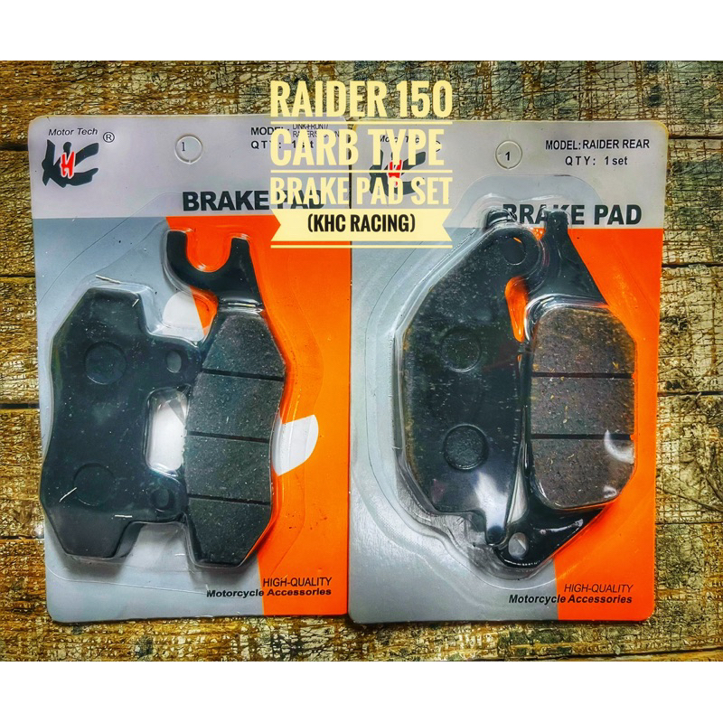 BRAKE PAD RAIDER150 CARB TYPE BRAKE PAD SET (FRONT AND BACK) | Shopee ...