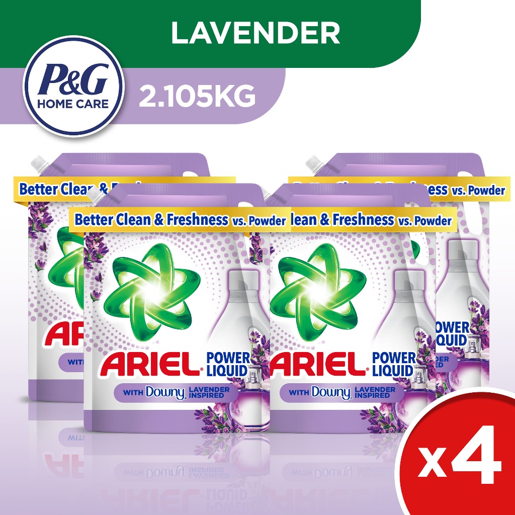 Ariel Liquid Detergent Floral Passion Sunrise Fresh Lavender Bundle 2.105KG -2.16KG Refill x 4 ...