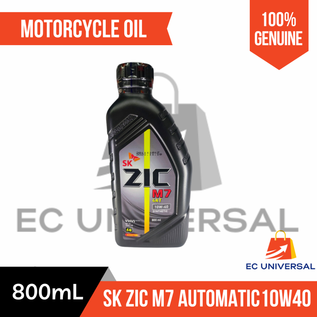 SK ZIC M7 Automatic 10W40 Motorcycle Oil (800ml) Milliliter Piece | EC ...