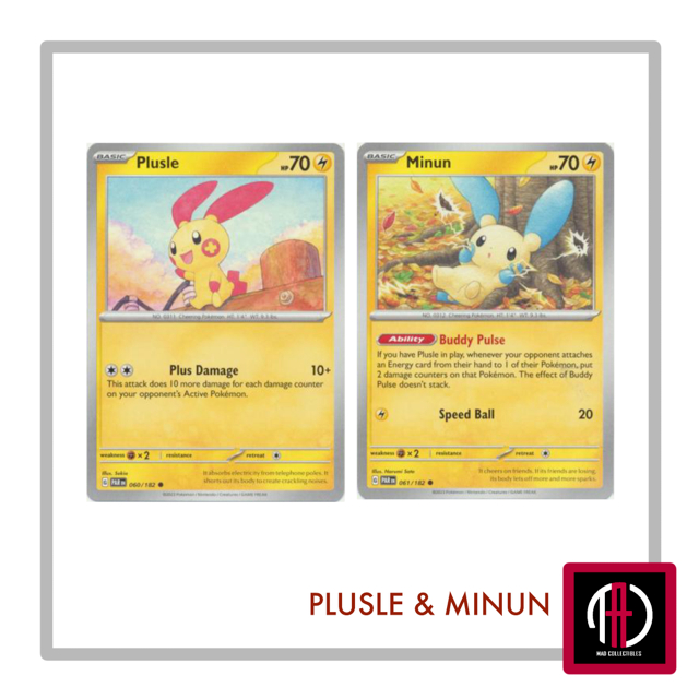Pokemon TCG Plusle 060/182 & Minun 061/182 Bundle Trading Card Game ...