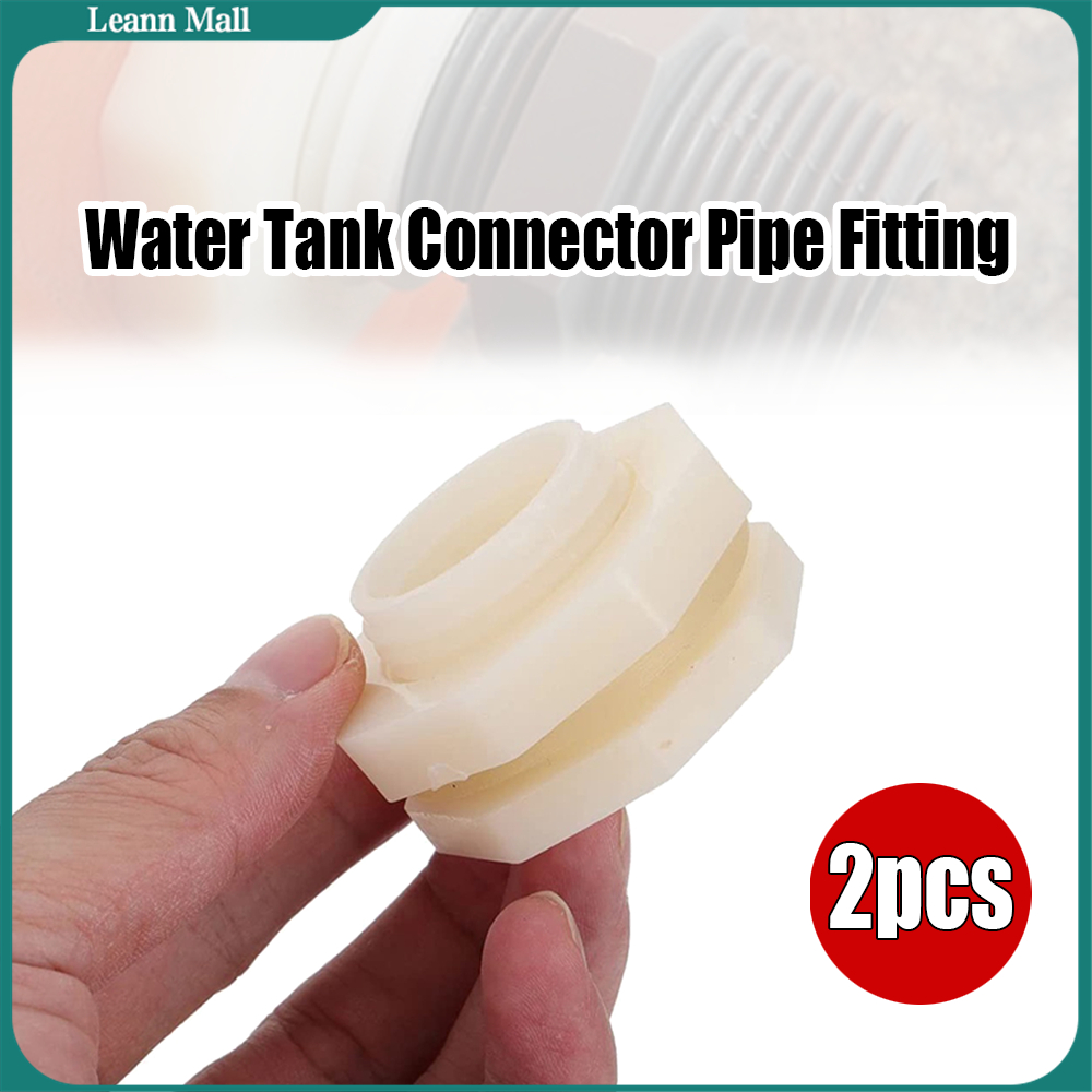 2PCS 1/2 Inch ABS Water Tank Pipe Connector Water Tank Drain Pipe ...