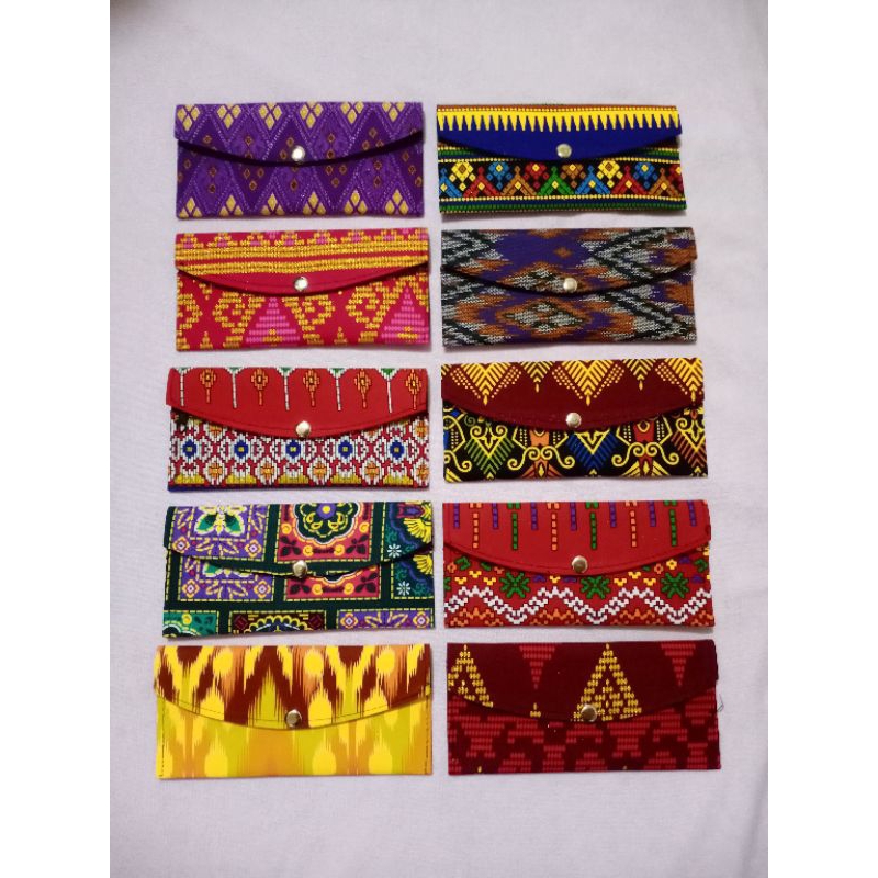 BATIK LONG PAPER WALLET WITH ZIPPER ASSORTED DESIGN | Shopee Philippines