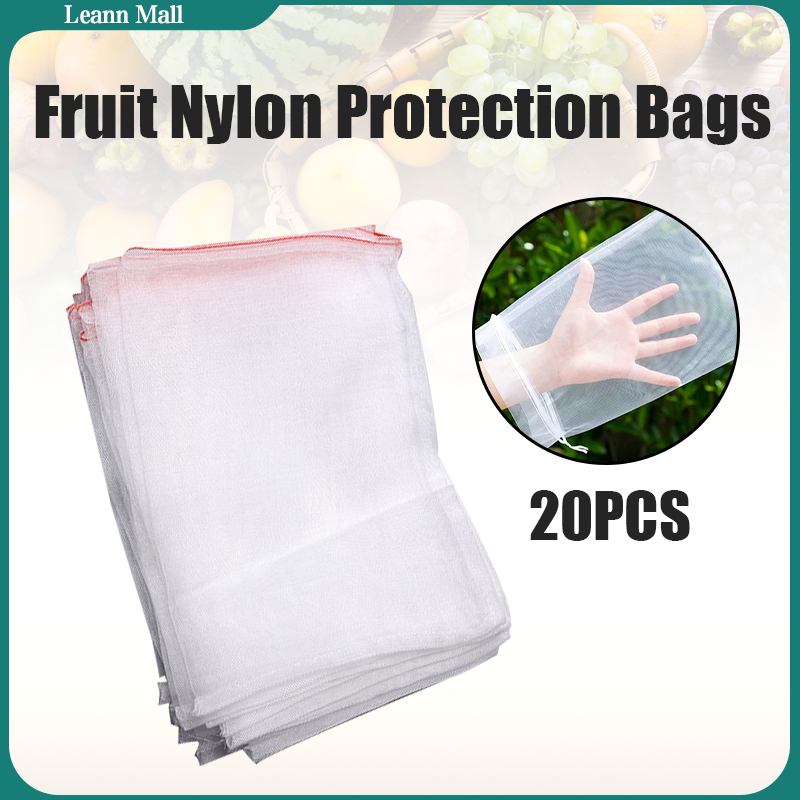 20Pcs Fruit Nylon Insect-Proof Mesh Bag Fruit Mesh Bags 20*15cm ...