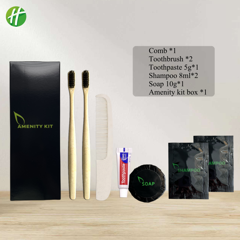 100 sets guest kit Hotel supplies 8 in 1 2shampoo Soap toothpaste ...
