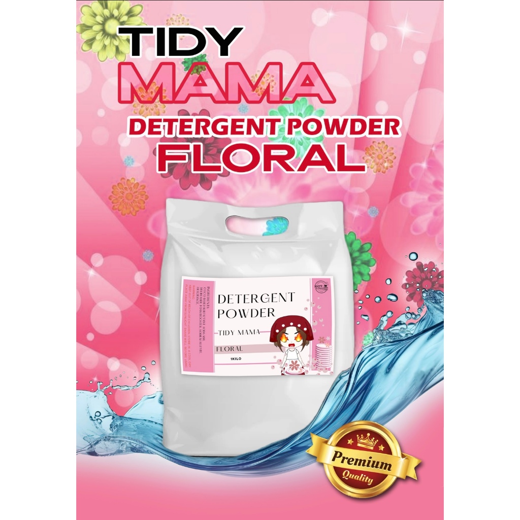 TIDY MAMA DETERGENT POWDER FLORAL 1KG 3X STAIN LIFTING FORMULA PREMIUM ...