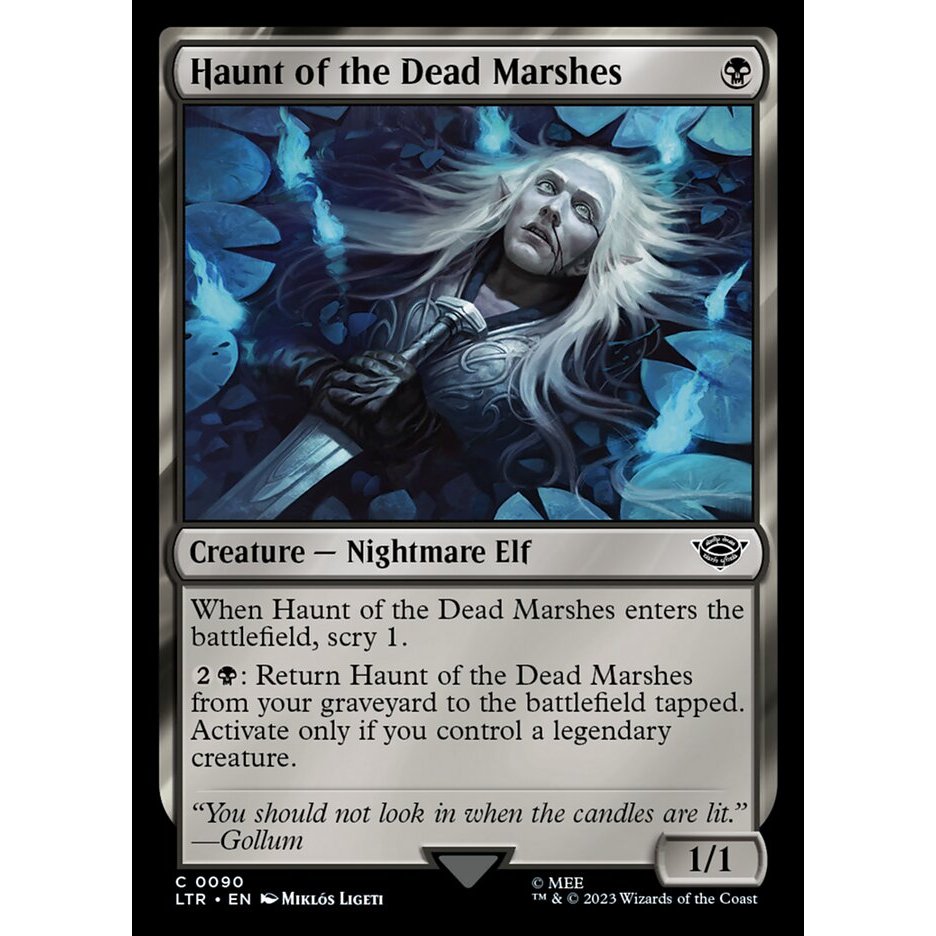 Magic the Gathering - Haunt of the Dead Marshes - MTG Black - LTR - NM ...
