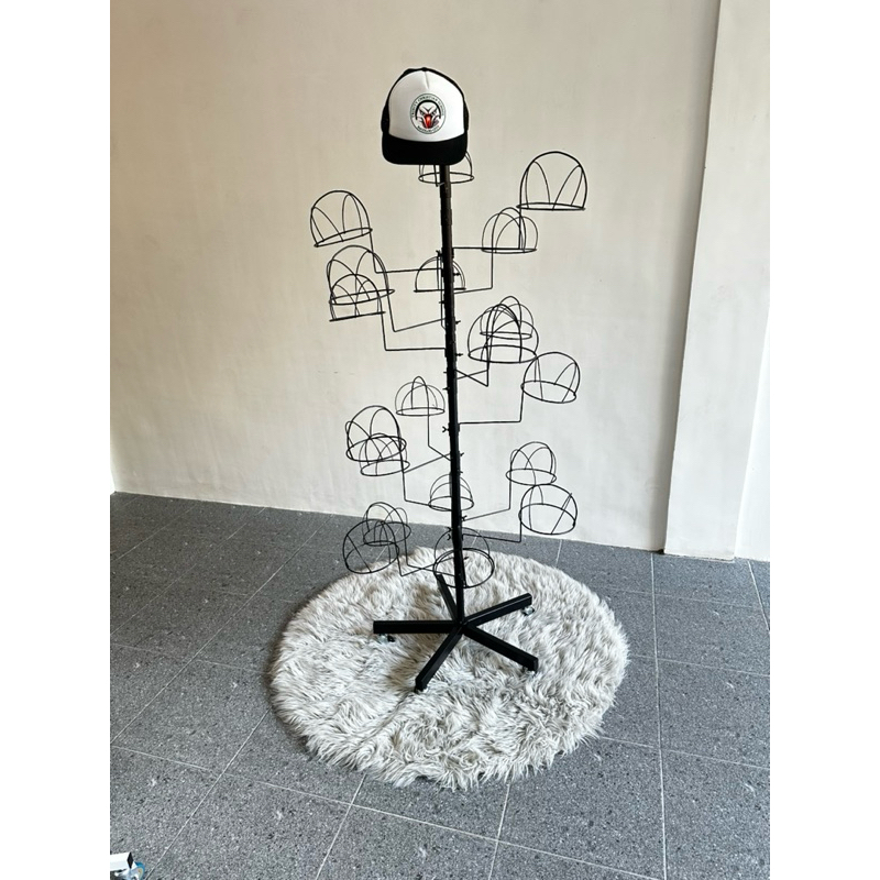 Floor Standing Rotating Metal Cap Display Rack Stand With 20 holder(CAP ...