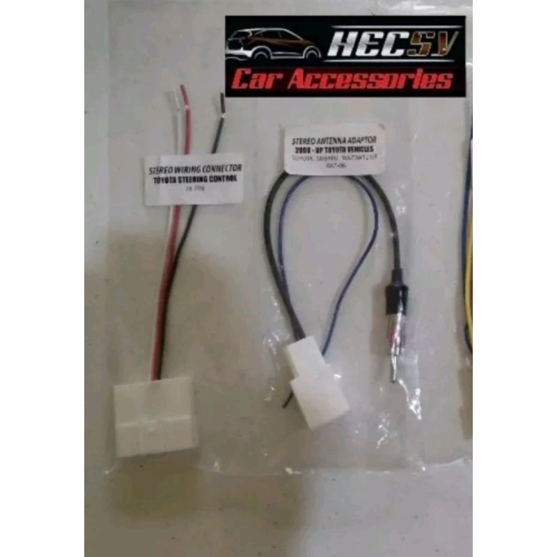 Toyota Antenna Adaptor Steering Wheel Control Socket Plug and Play ...