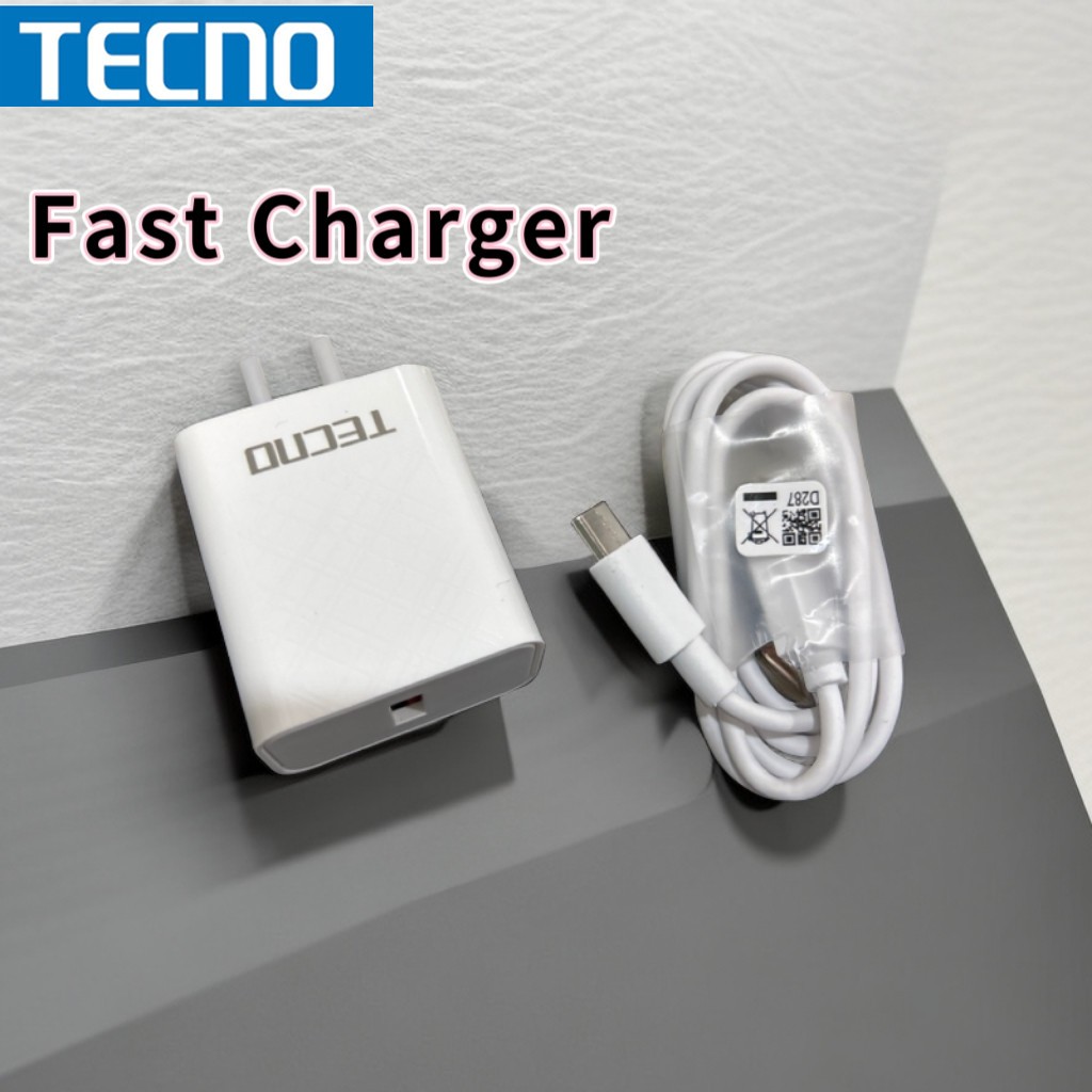 Tecno Charger Original Fast Charger Type c Micro Usb Cable Adapter Set ...