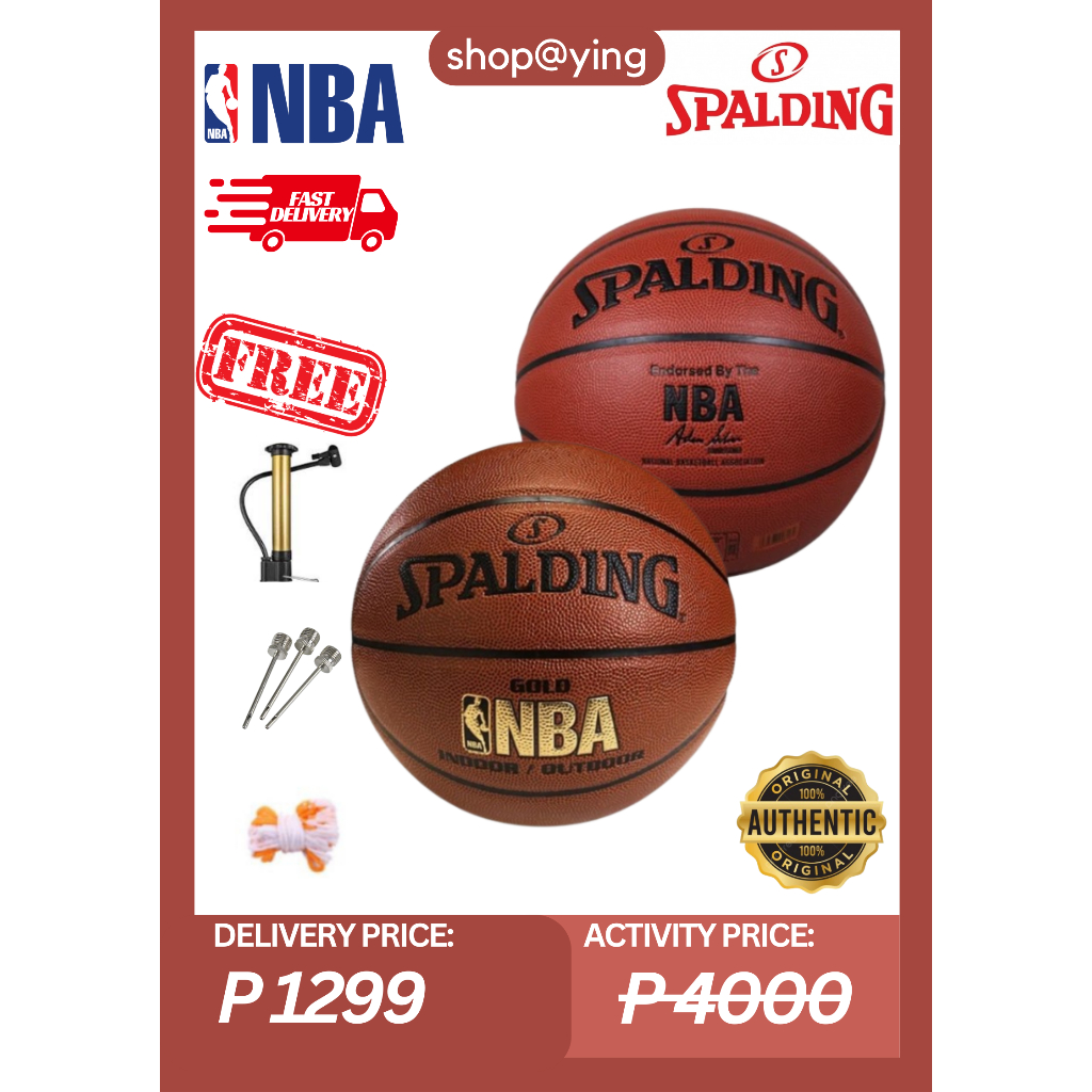 Spalding 74-606Y NBA Basketball Size 7 Leather Material Ball Outdoor ...