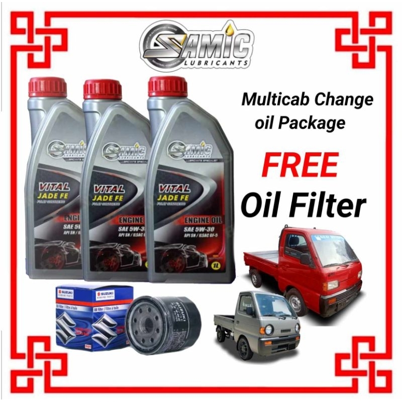 Multicab Change Oil Package Samic Vital Jade 5W-30 Fully Synthetic ...