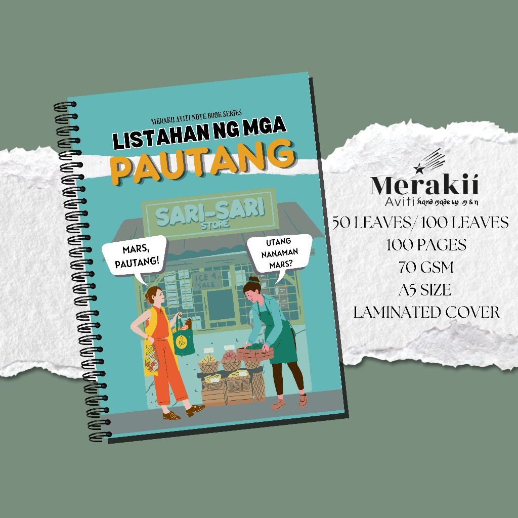 LISTAHAN NG MGA PAUTANG NOTEBOOK | A5 | 50 OR 100 LEAVES | Shopee ...