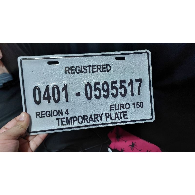 TEMPORARY PLATE NUMBER FOR MOTORCYCLE STANDARD DESIGN IMPROVISE PLATE ...