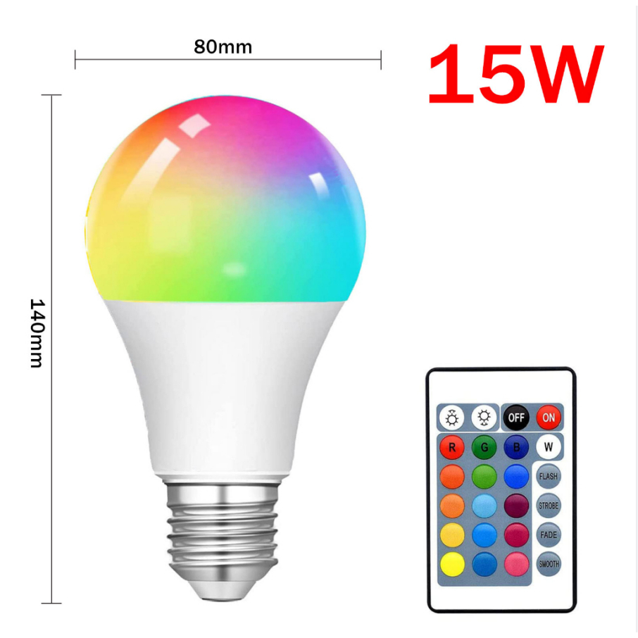 [COD]LED RGB Light Bulb, 220V Color Changing Bulb, Remote Control ...