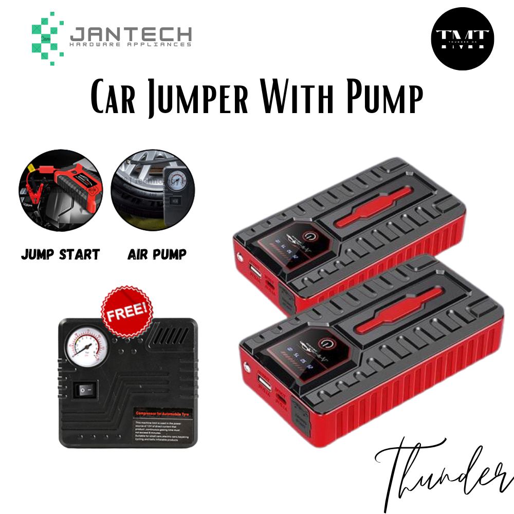 JANTECH 99800MAh Powerbank Car Jumper With Air Pump Starter Car Electronics Emergency Power ...
