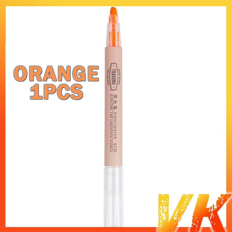 VK Highlighter Pen/diagonal Marker Focus Pastel Colored Pen Students ...
