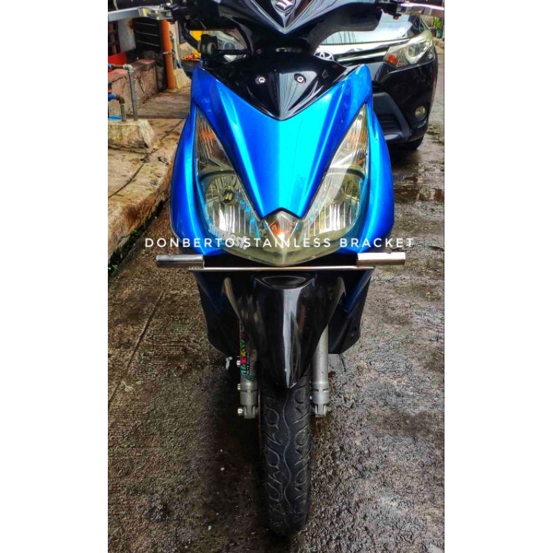 SUZUKI SKYDRIVE 125 STAINLESS MINI DRIVING LIGHT BRACKET (TUBE TYPE ...