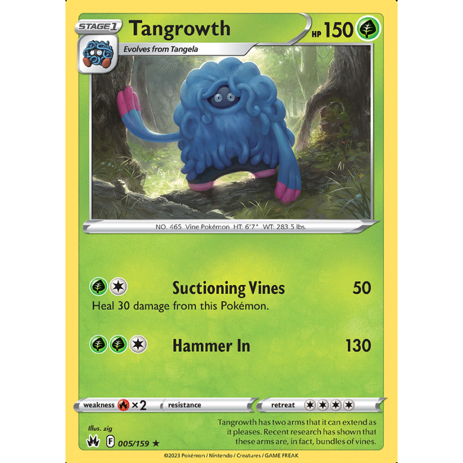 Pokemon Tangrowth 005 / 159 Rare Crown Zenith | Shopee Philippines