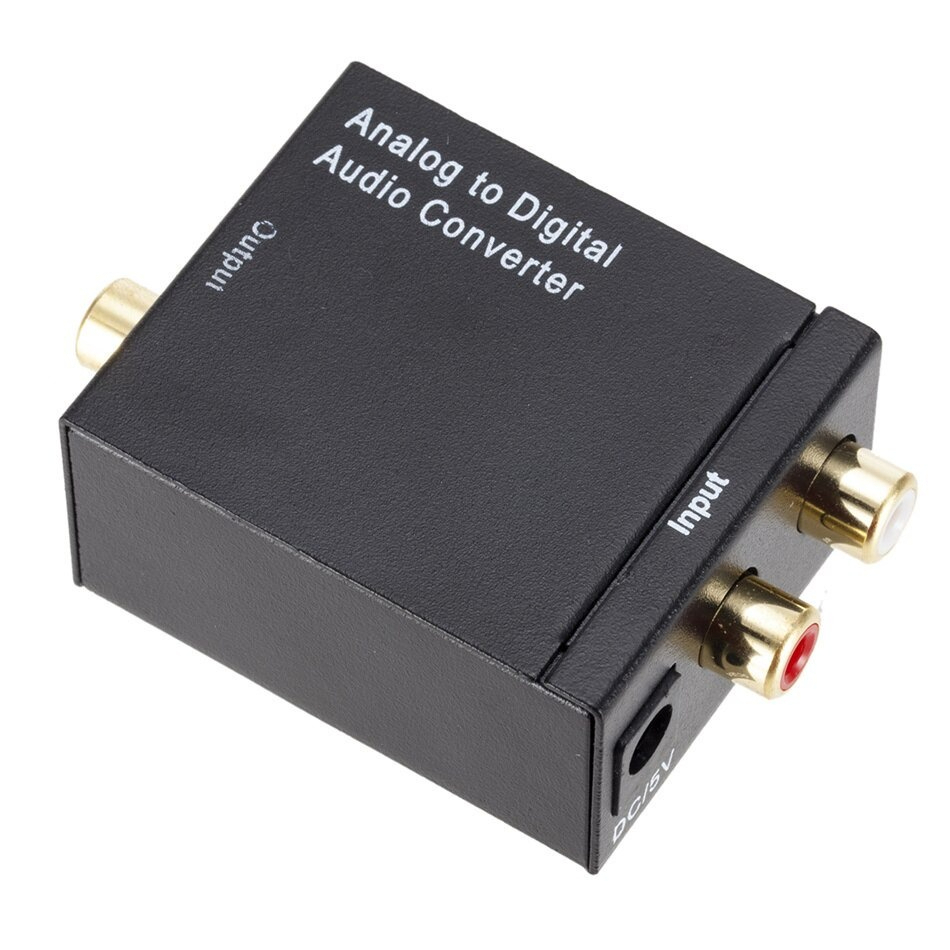 Digital to Analog Converter Optical Coax RCA Toslink Audio Sound ...