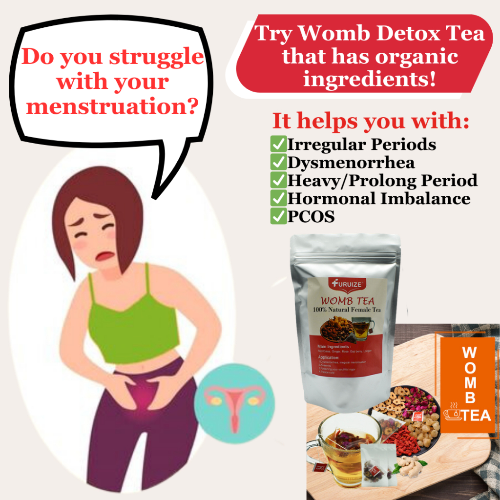 10 Teabags Womb Detox Tea Healthy Tea for dysmenorrhea and PCOS ...