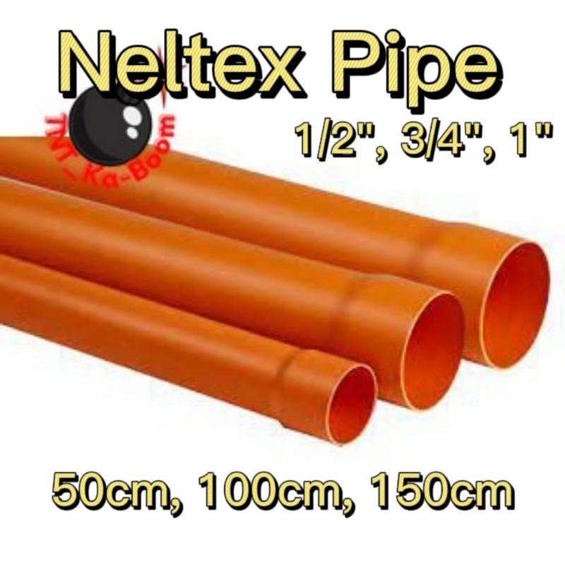 Pvc Pipe Orange Neltex 1/2", 3/4", 1" Sold per 50cm, 100cm, 150cm Good Quality Makapal | Shopee ...