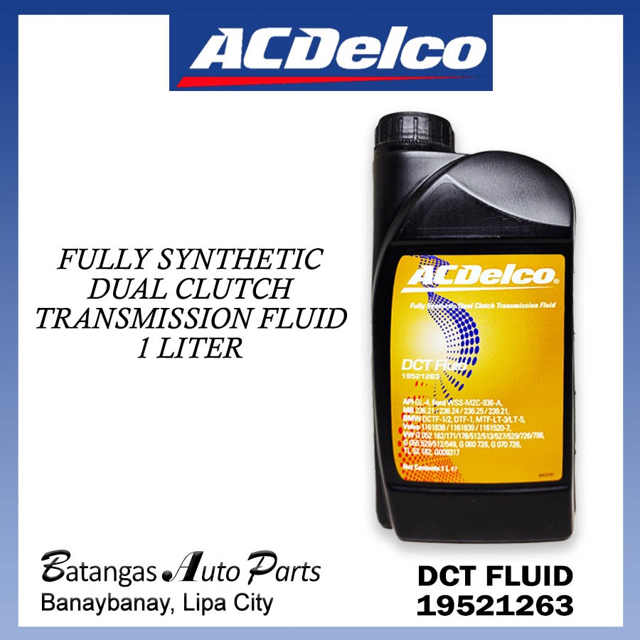 ACDELCO FULLY SYNTHETIC DUAL CLUTCH TRANSMISSION FLUID (DCT) 1 LITER ...