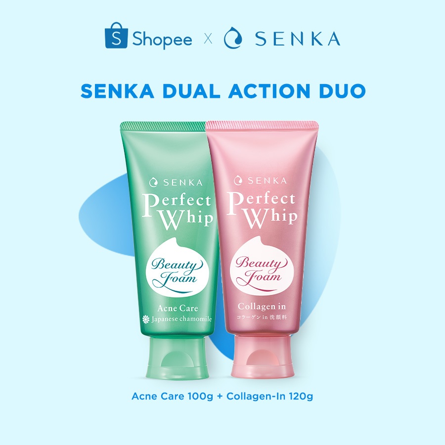 Senka Perfect Whip Acne Care 100g + Collagen-In 120g | Shopee Philippines