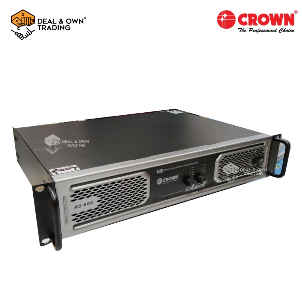 Original Crown Raptor Series RS-600 Power Amplifier 600 Watts RMS x2 ...