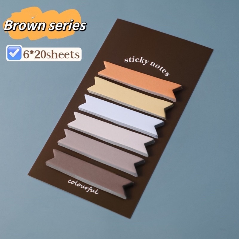 120 Sheets Morandi Color Gradually Sticky Notes Index Sticker Label ...