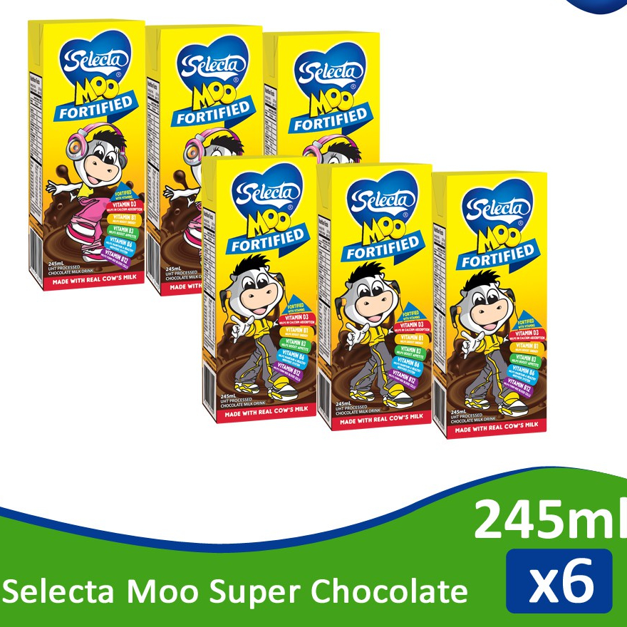 Selecta Moo Super Chocolate 245ml - Set of 6s | Shopee Philippines
