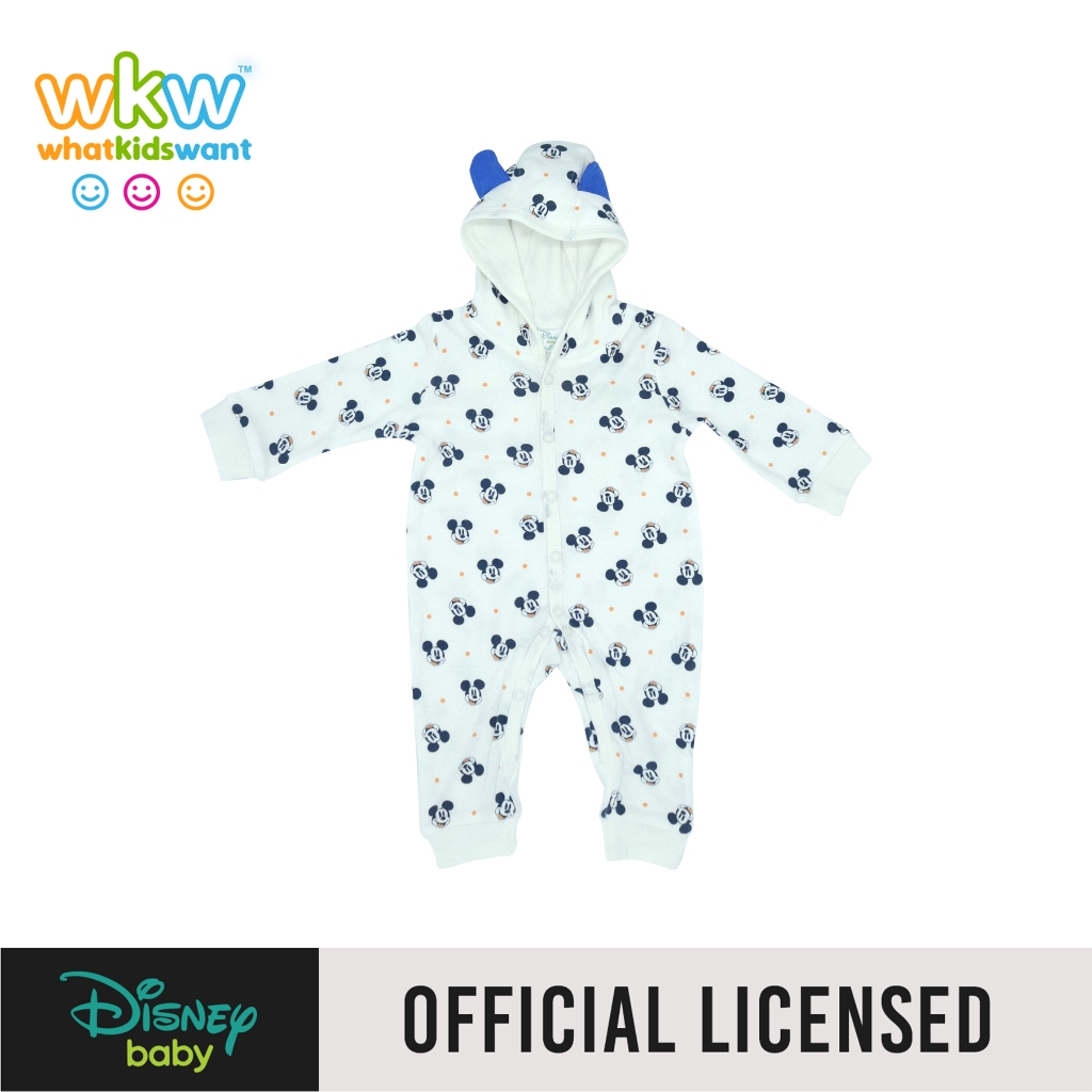 What Kids Want X Disney Baby Mickey Sleepsuit with Hood | Shopee ...
