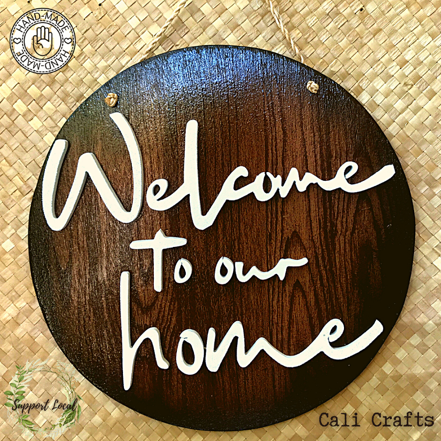 Handcrafted WELCOME TO OUR HOME Sign/ Wooden Welcome to our Home Wall ...