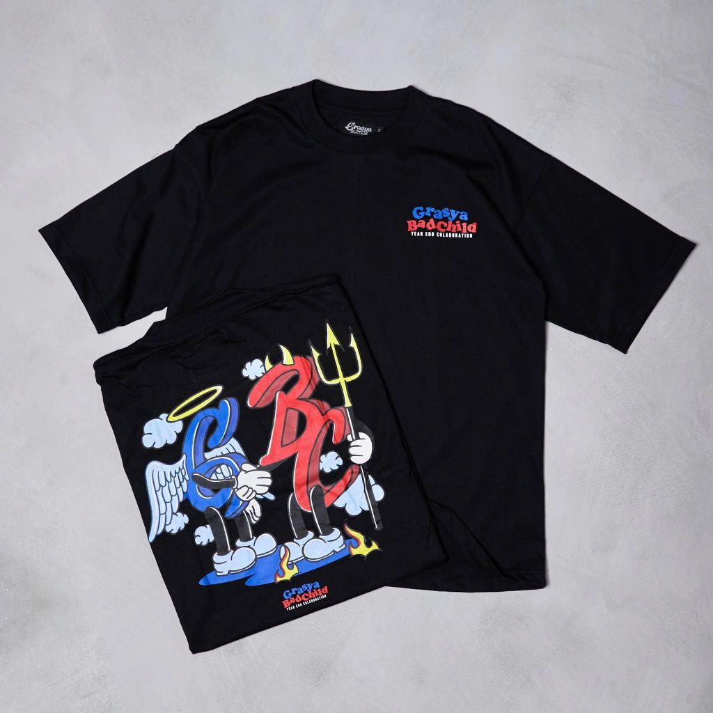GRASYA X BADCHILD ANGEL/DEVIL SHIRTS | Shopee Philippines