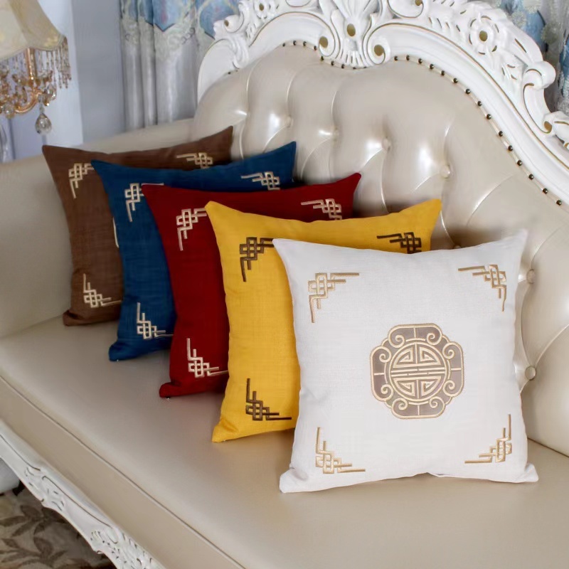 45x45cm Style Applique Embroidered Throw Pillow Case Sofa Cushion Cover ...