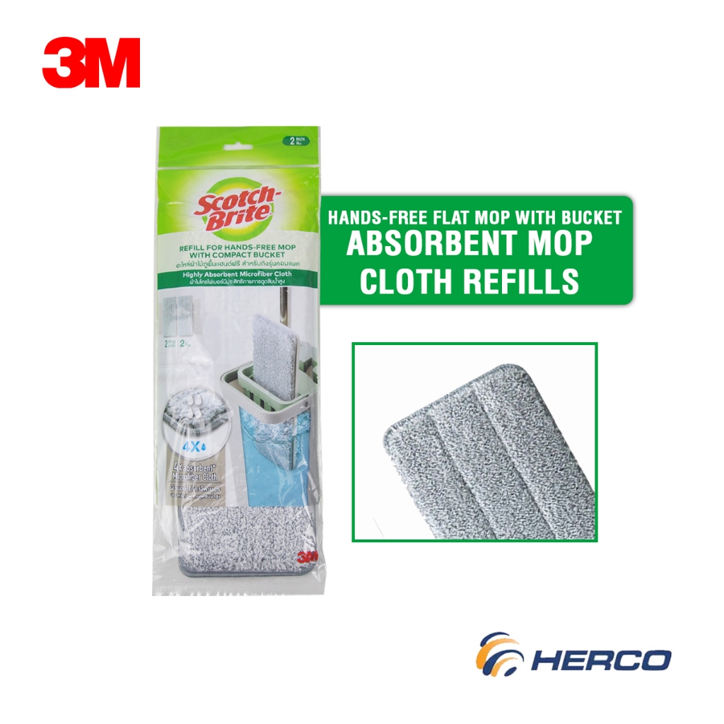 3M Scotch Brite Hands Free Compact Mop Refill Asia | Shopee Philippines