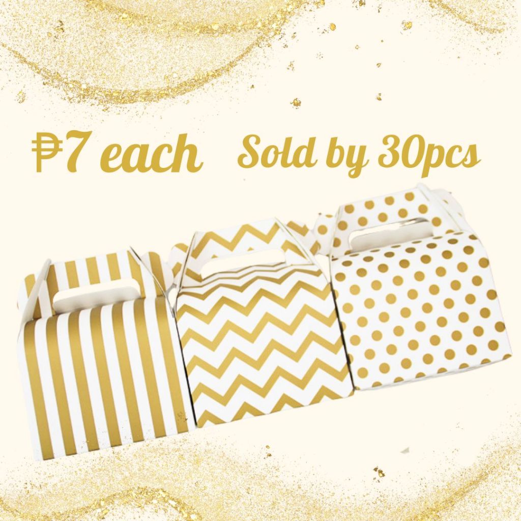 FP1178 (30 PCS) Gold Elegant Gable Loot Box Souvenir Giveaway Party ...