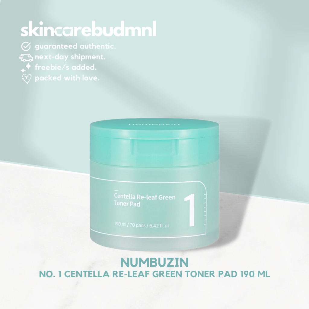Numbuzin No.1 Centella Re-leaf Green Toner Pads 190ml / 70 pads by skincarebudmnl | Shopee ...