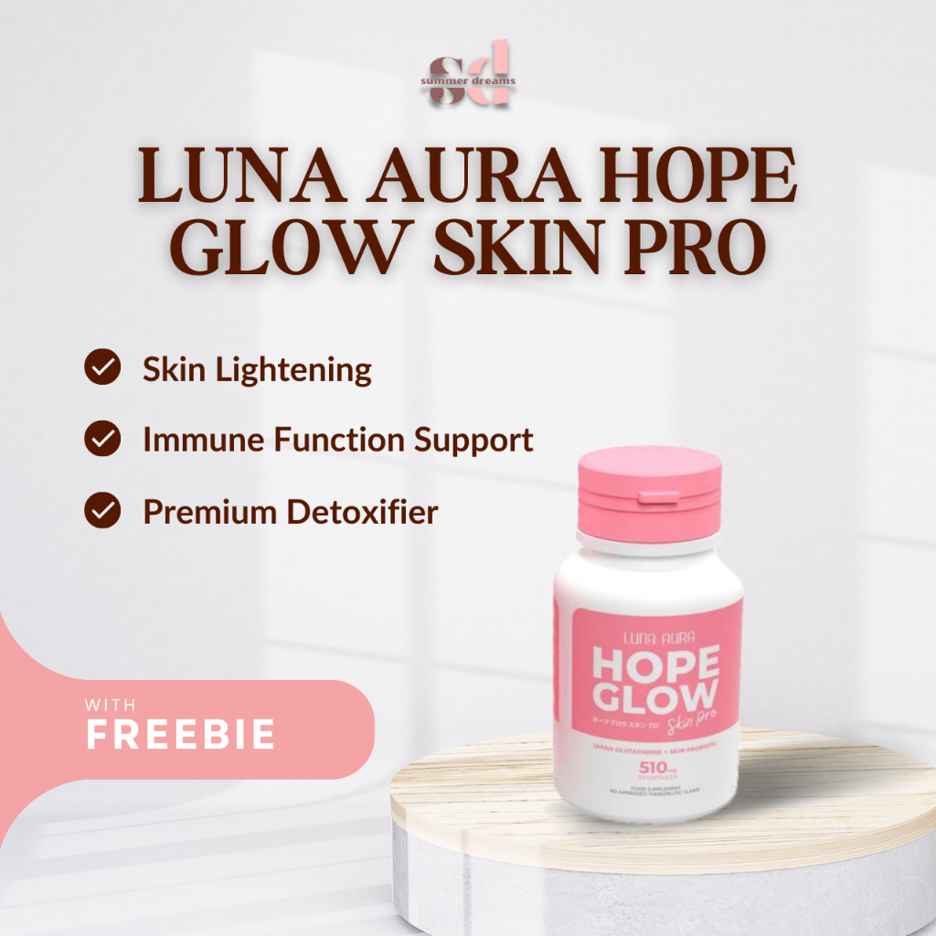 LUNA AURA Hope Glow Skin Pro Glutathione - Skin Probiotics, Anti Aging ...