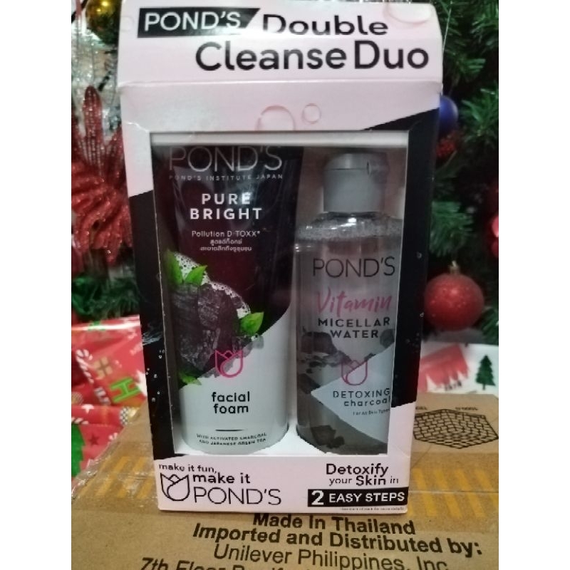 Pond's double cleanse duo facial foam & micellar water 100g | Shopee ...