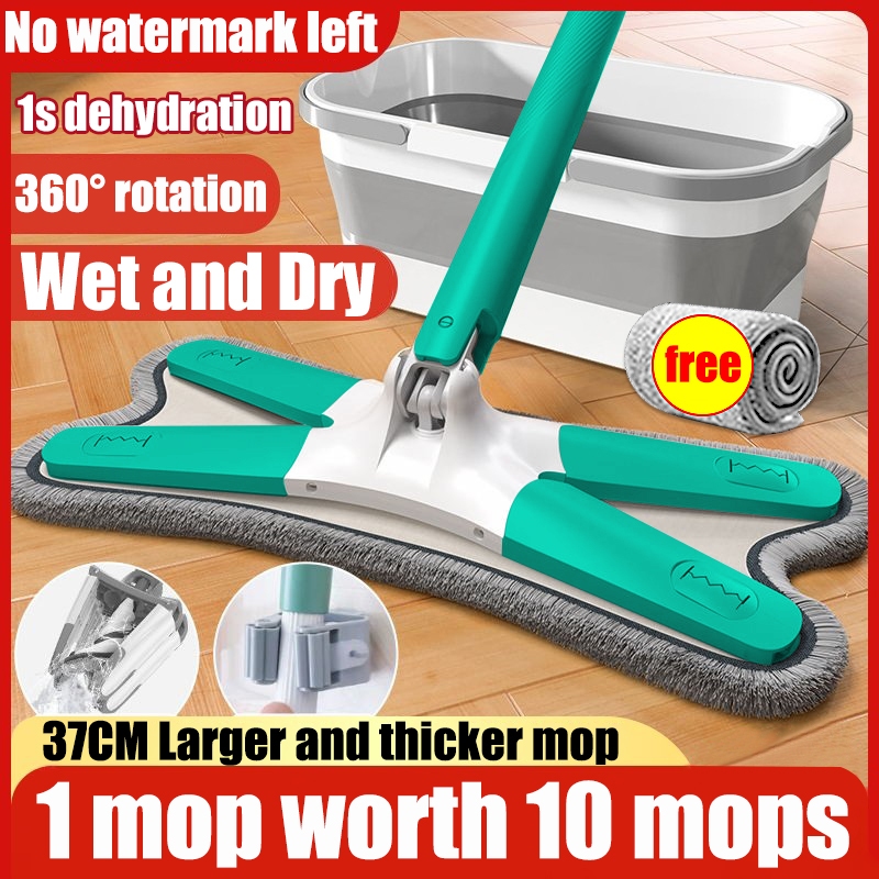 Wet and dry 360° Rotatable Mop With Spinner Mop for floor Mop for wall ...