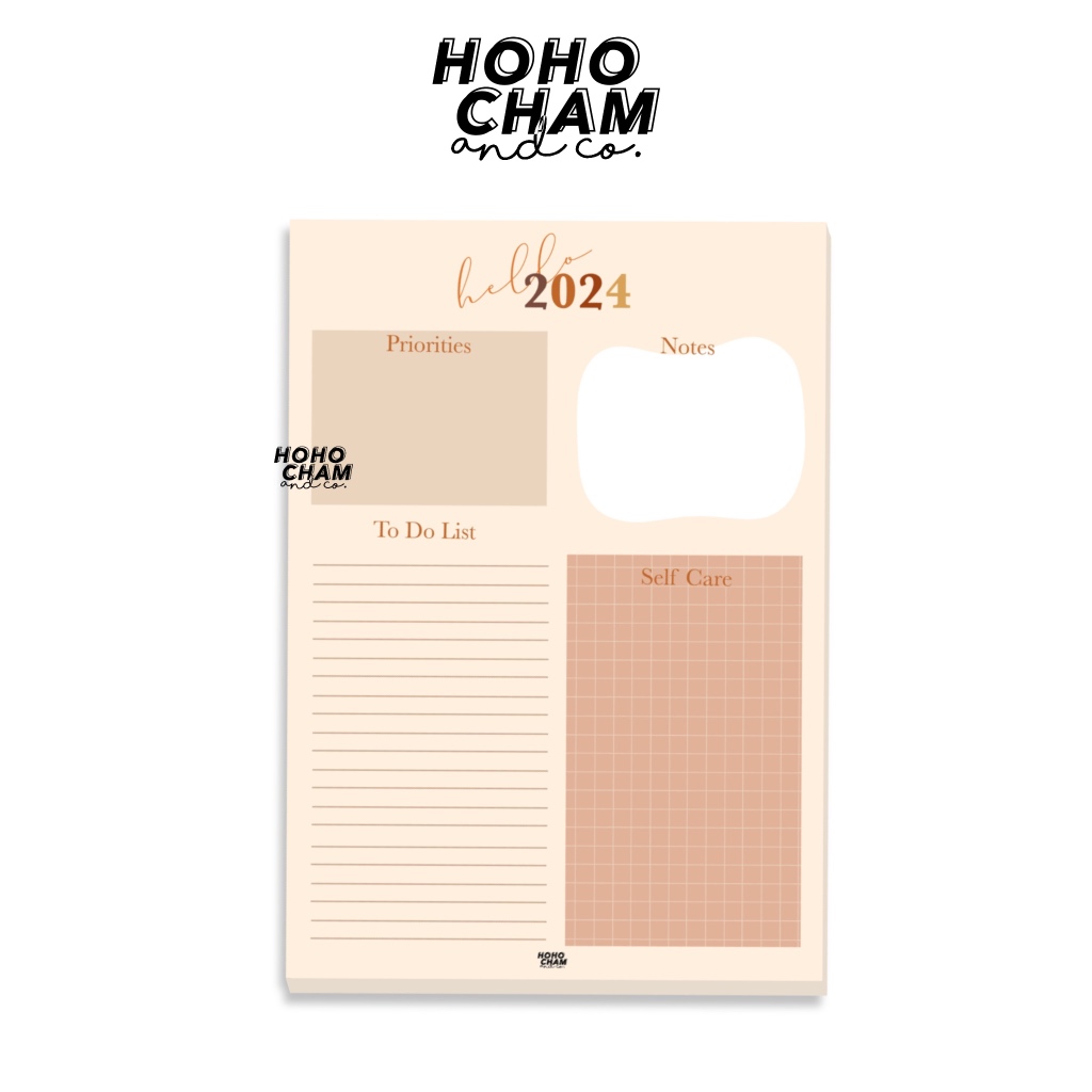 Hello 2024 Planner Notepad | Hoho Cham & Co. | Shopee Philippines