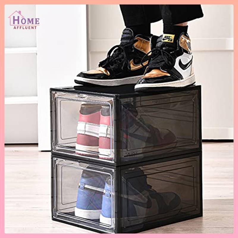 Big Size Candy Color Shoe box storage Foldable Plastic Drawer Shoes ...