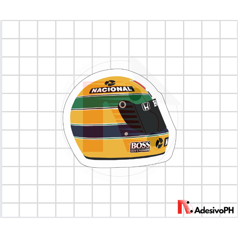 Ayrton Senna Helmet Sticker - F1 LEGENDS / MATTE / Waterproof ...