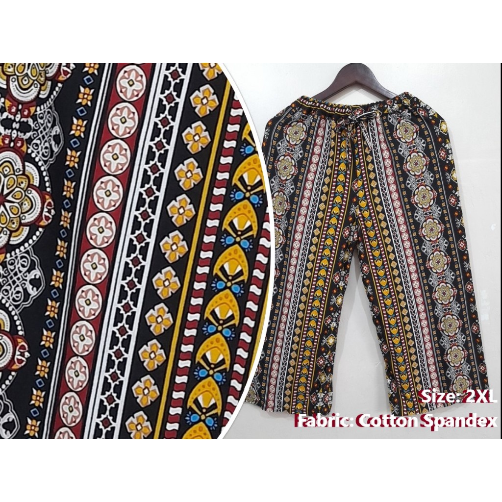 iNAR-te Plus Size (2XL), Elasticized Waist, Bangkok Cullotes (Square ...