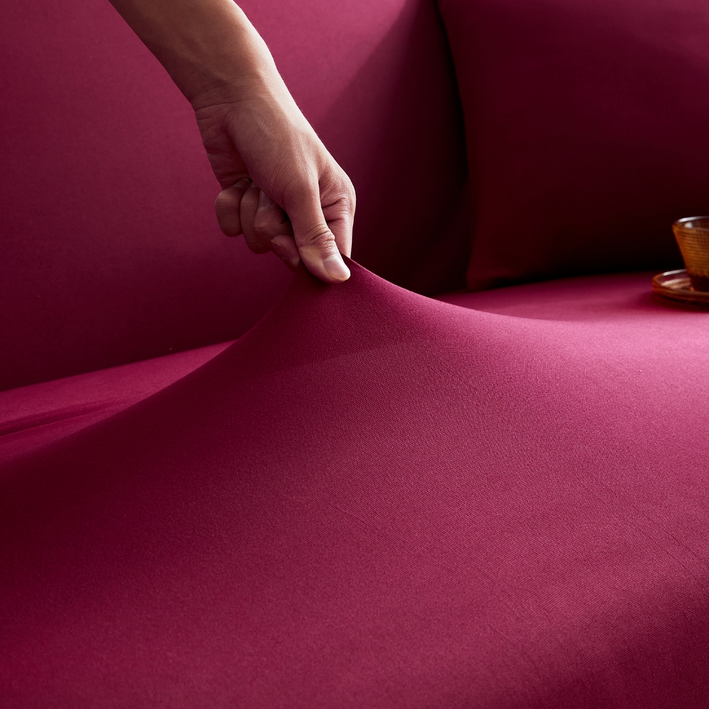 Sofa Cover Stretchable Universal Plain L Shape Set Seat Cover | Shopee ...